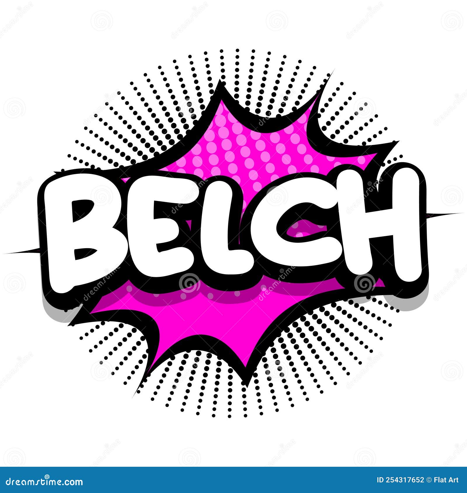 Belch Comic Book Explosion Bubble Vector Illustration | CartoonDealer ...