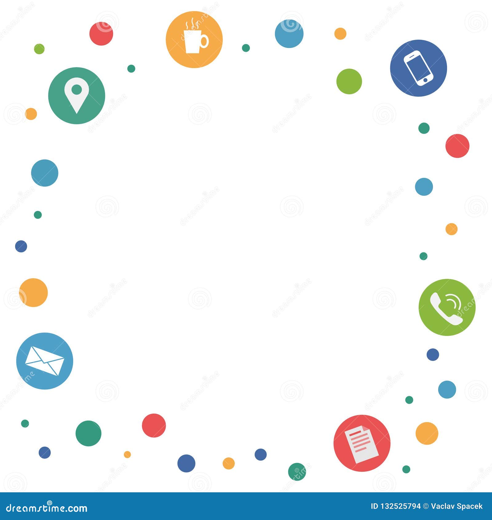 Beleidigen Von Farbikonen Um Freien Platz Vektor Abbildung ...