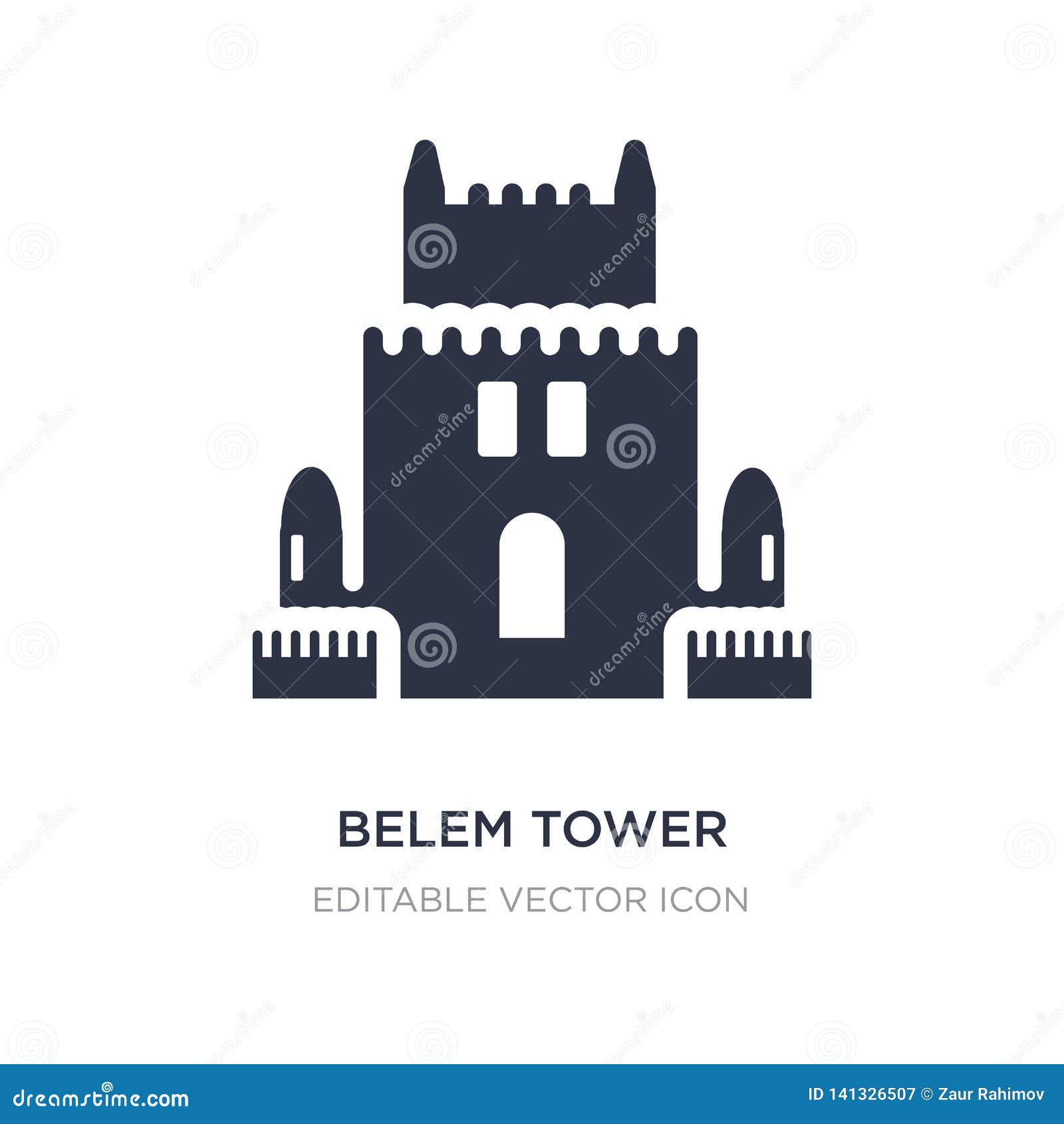 Belem Tower Icon On White Background. Simple Element Illustration From ...