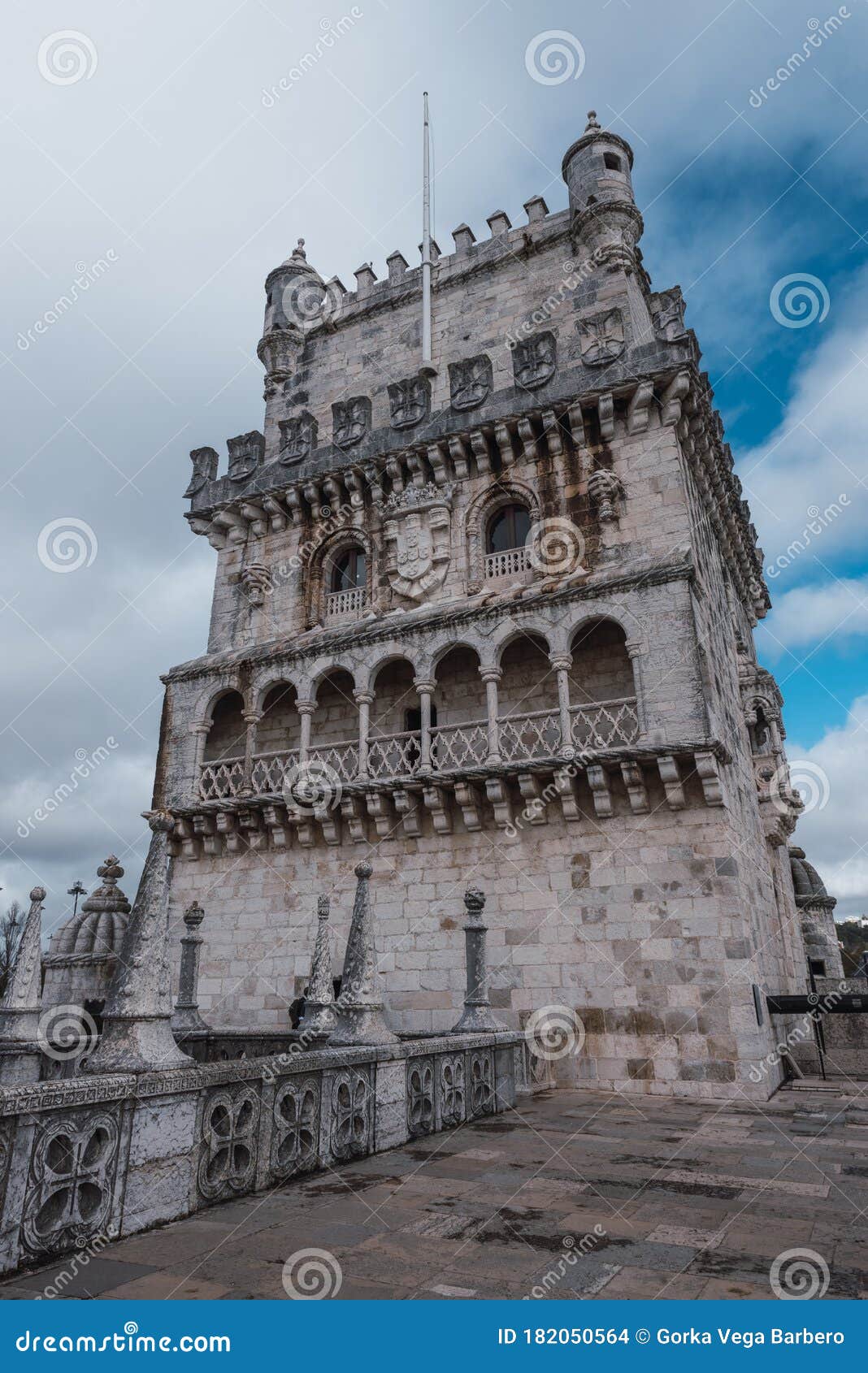 Belem Tower in Lisbon Seen from the Inner Courtyard Stock Photo - Image ...