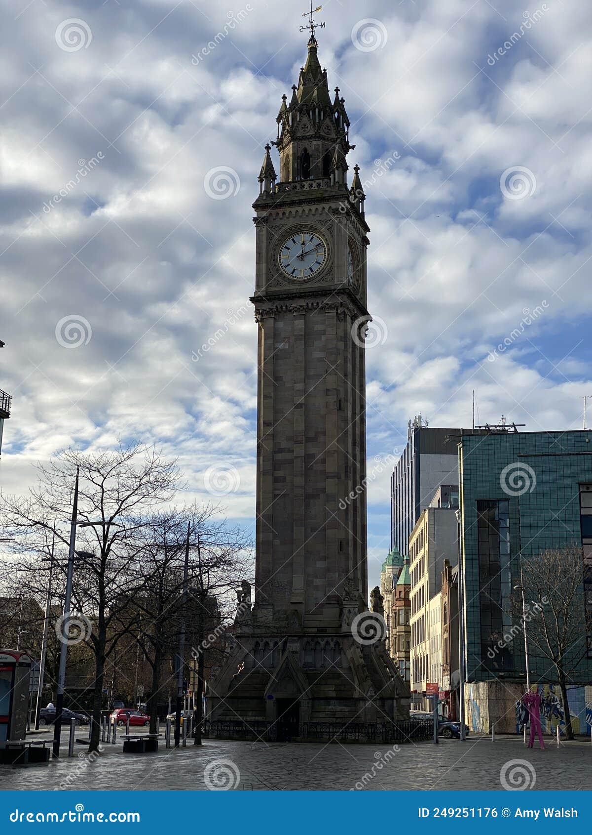 Belfast Clock Tower editorial photo. Image of hall, christmaslights ...