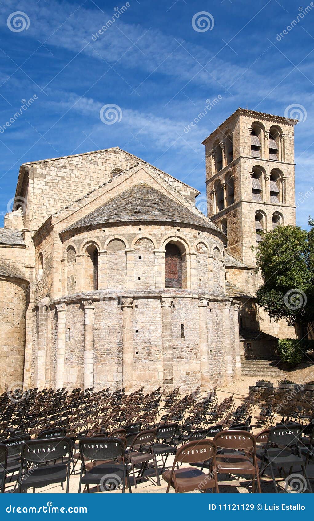 Belfry and apse stock image. Image of france, monastic - 11121129