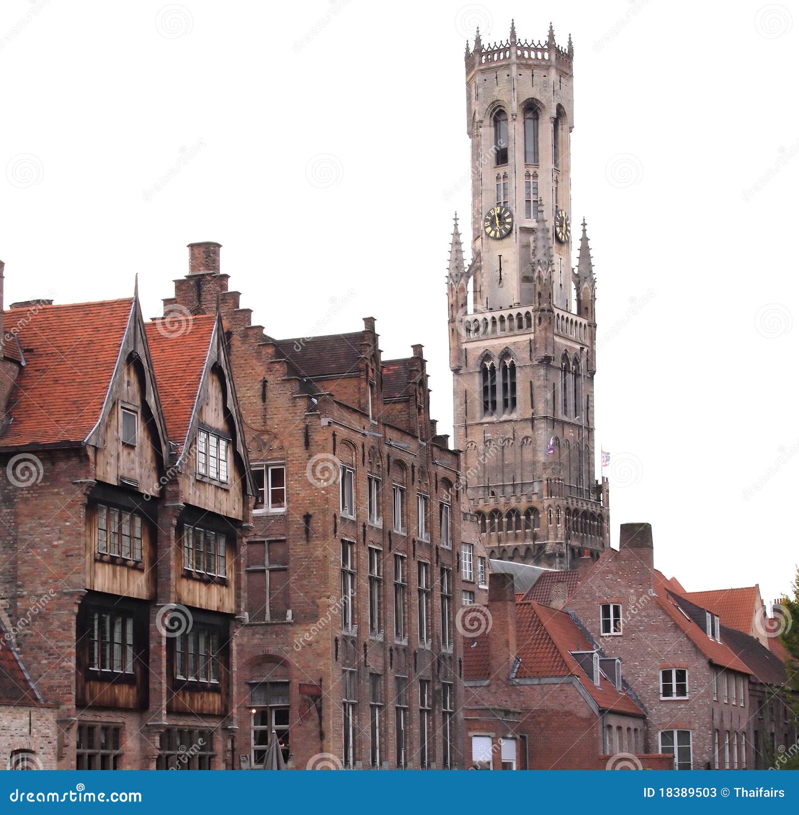 The Belfry of Bruges Belgium Stock Image - Image of historic, belgium ...