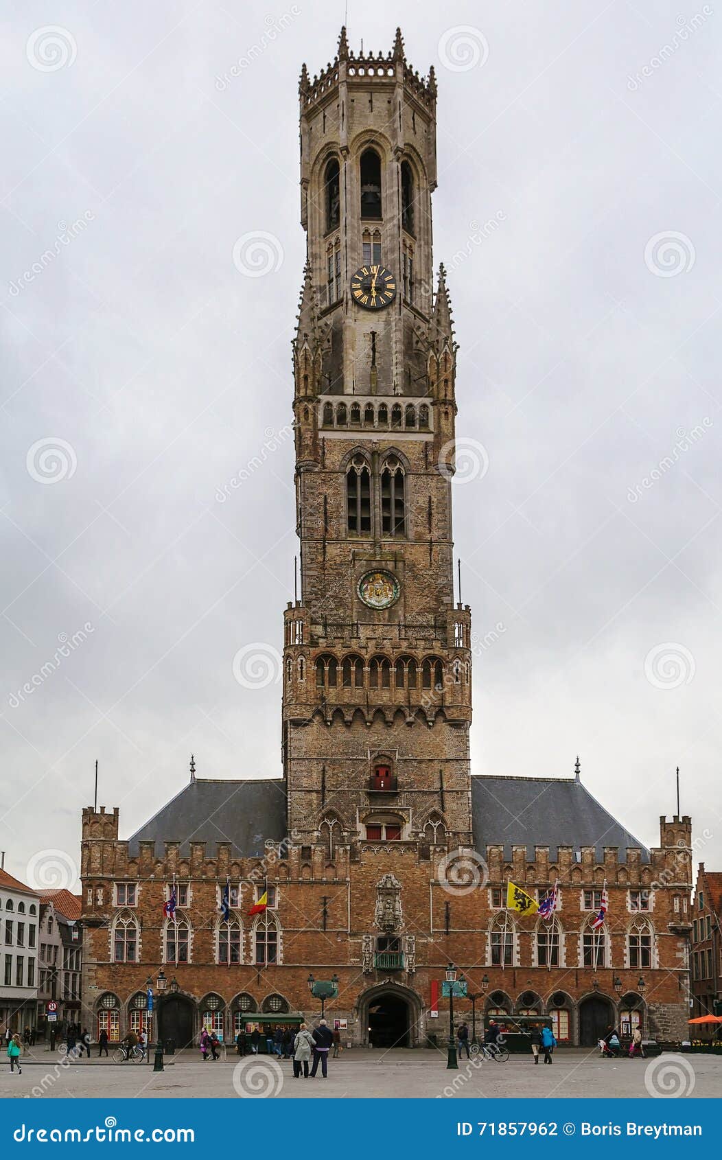 Belfry of Bruges, Belgium stock photo. Image of square - 71857962