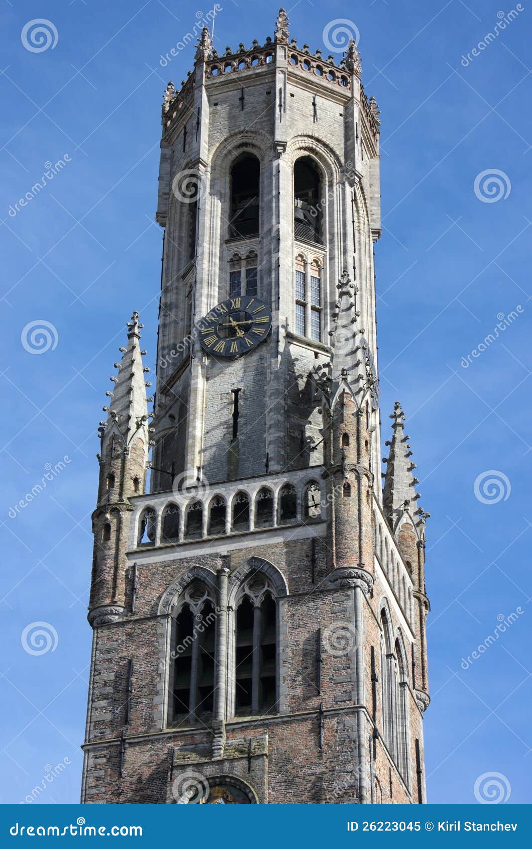 Belfry Tower in Bruges, Belgium Stock Image - Image of style, belgian ...