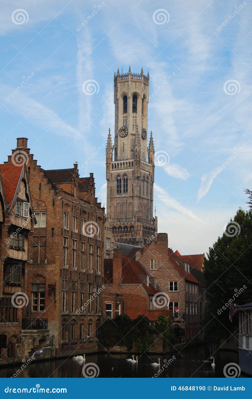 Belfry Tower Bruges stock photo. Image of beautiful, building - 46848190