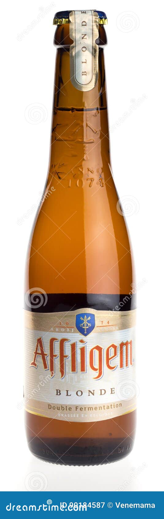 Belgian Beer Affligem Blonde Isolated on White Editorial Photography ...