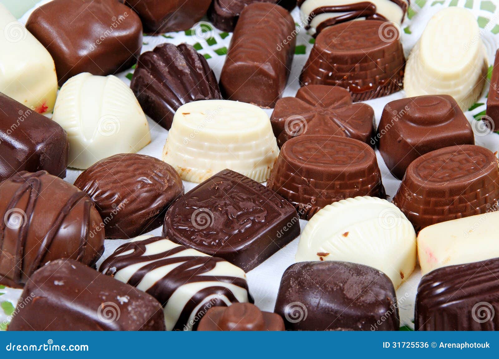 Belgian chocolates. stock photo. Image of white, milk - 31725536