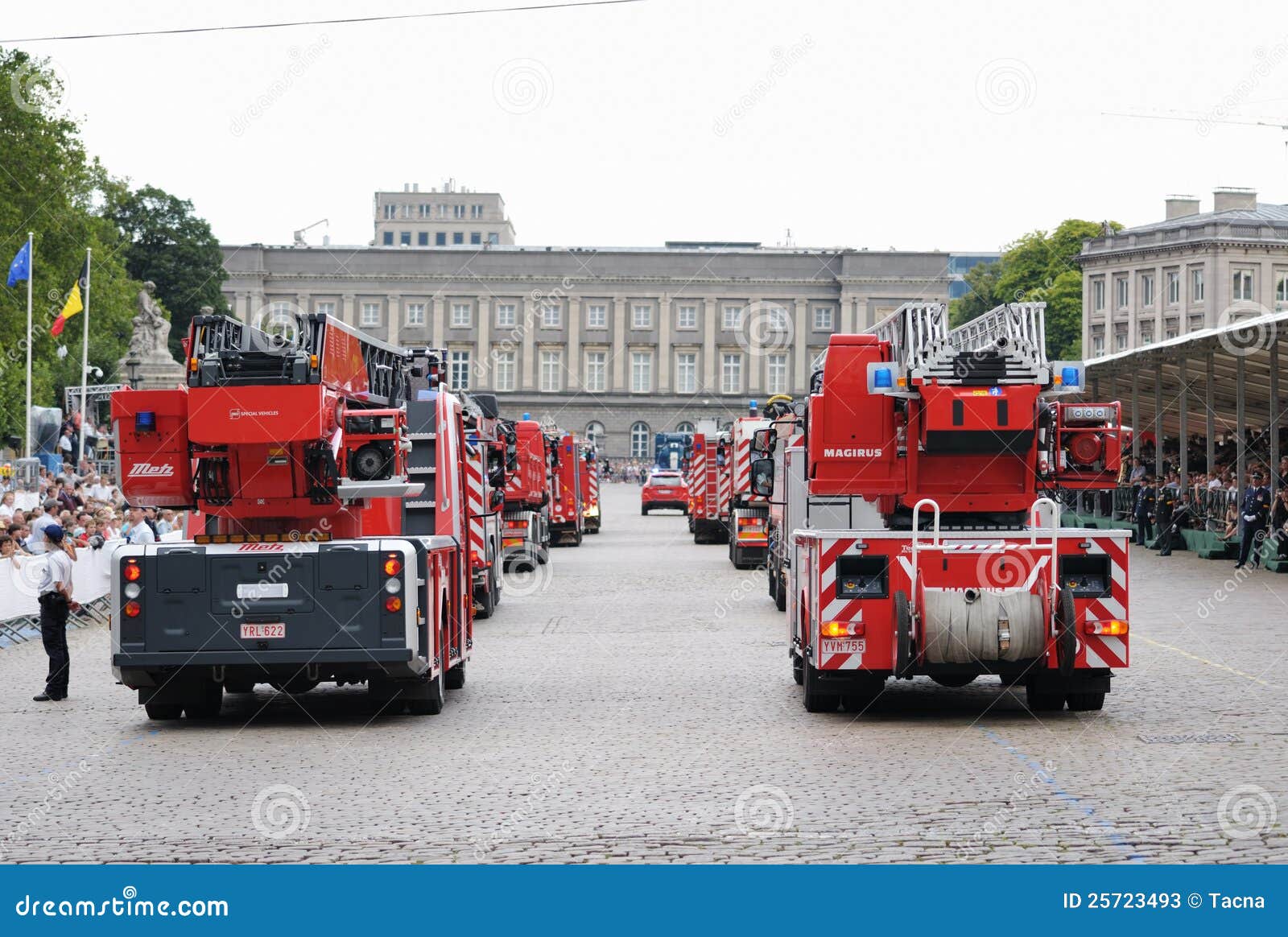 Belgian Firefighters cars editorial stock photo. Image of celebration ...