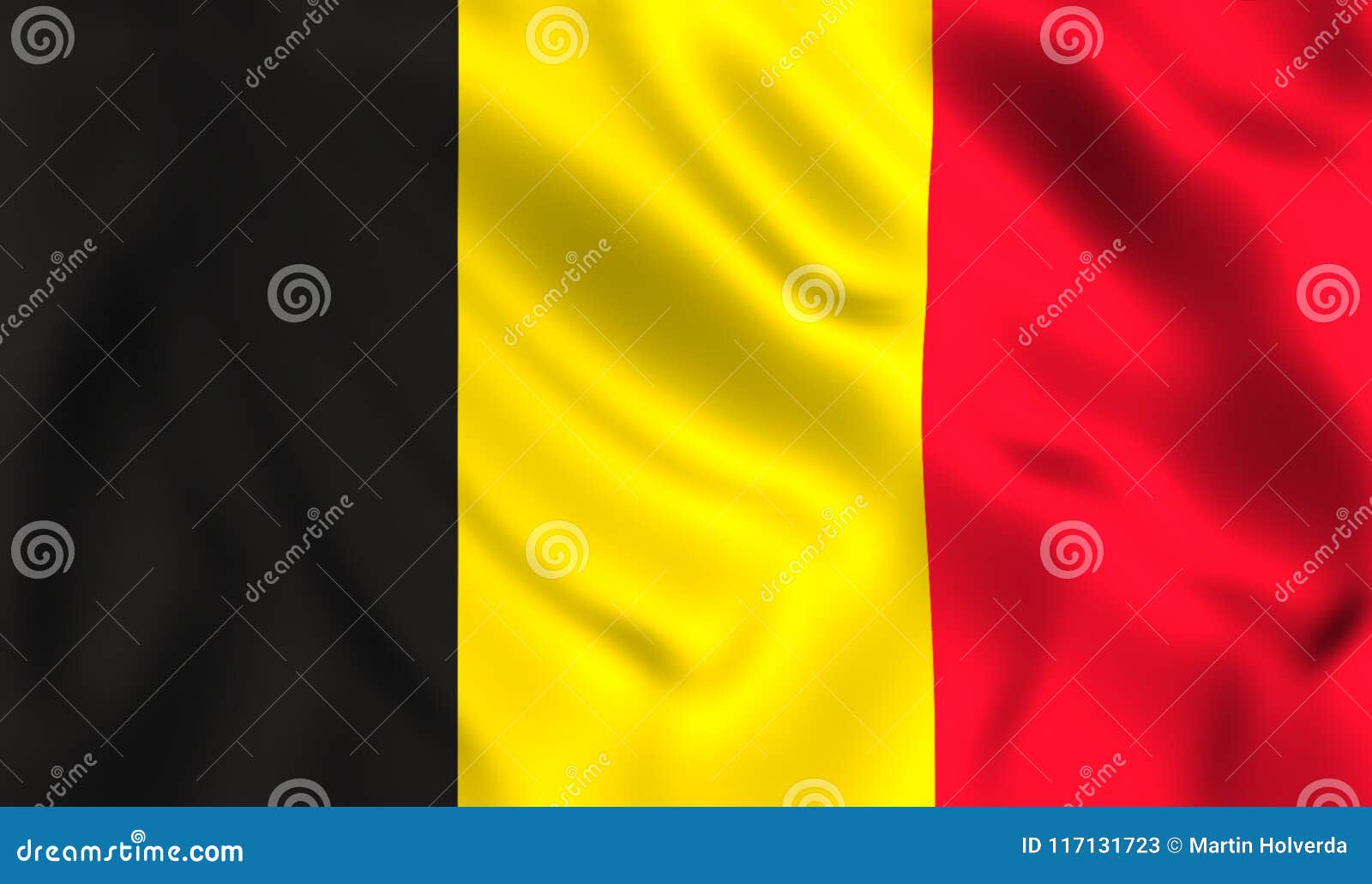 Belgian Flag Waving in the Wind Stock Illustration - Illustration of ...
