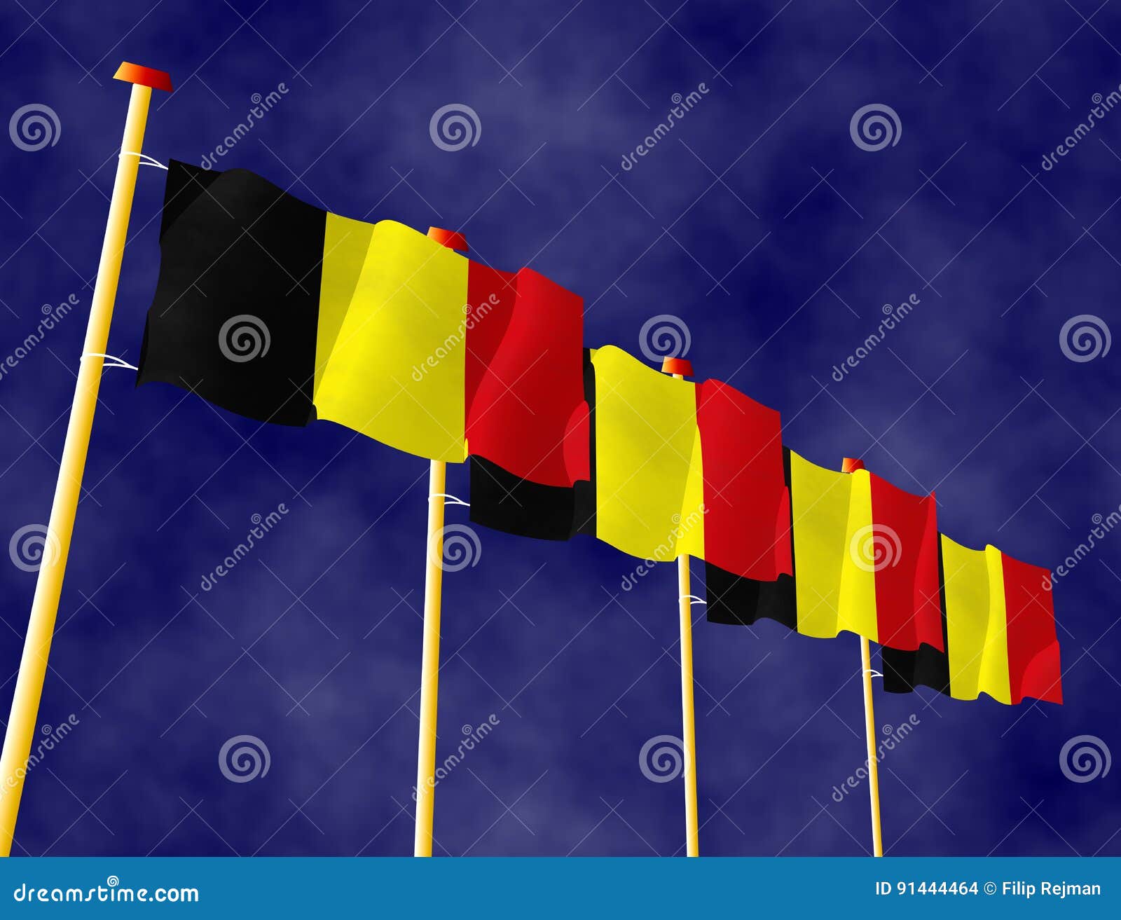 Belgian flags stock illustration. Illustration of colour - 91444464