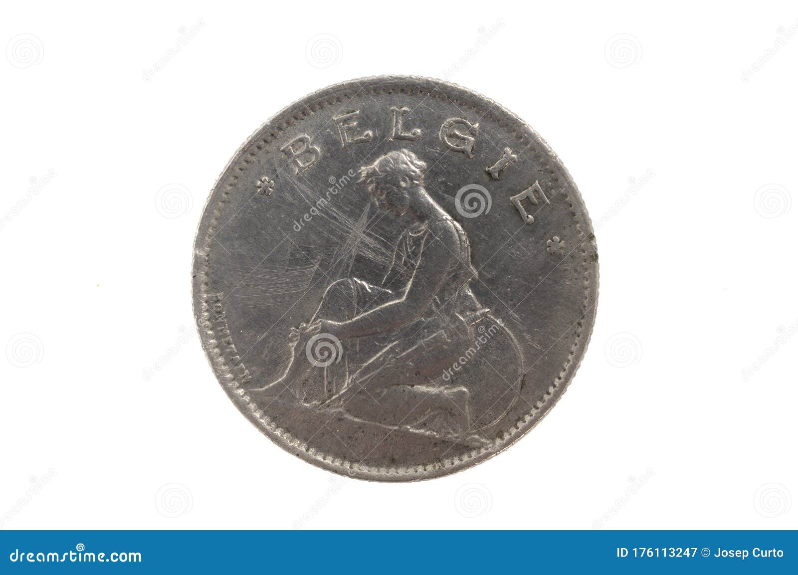 1 Belgian Franc, Coin of Belgium Stock Image - Image of isolated, shot ...