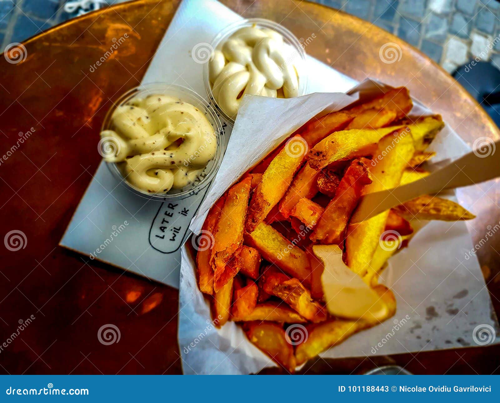 Belgian Fries stock image. Image of orange, bowl, cooked - 101188443