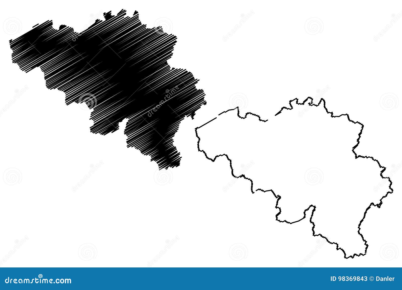 Belgian map vector stock vector. Illustration of cartography - 98369843