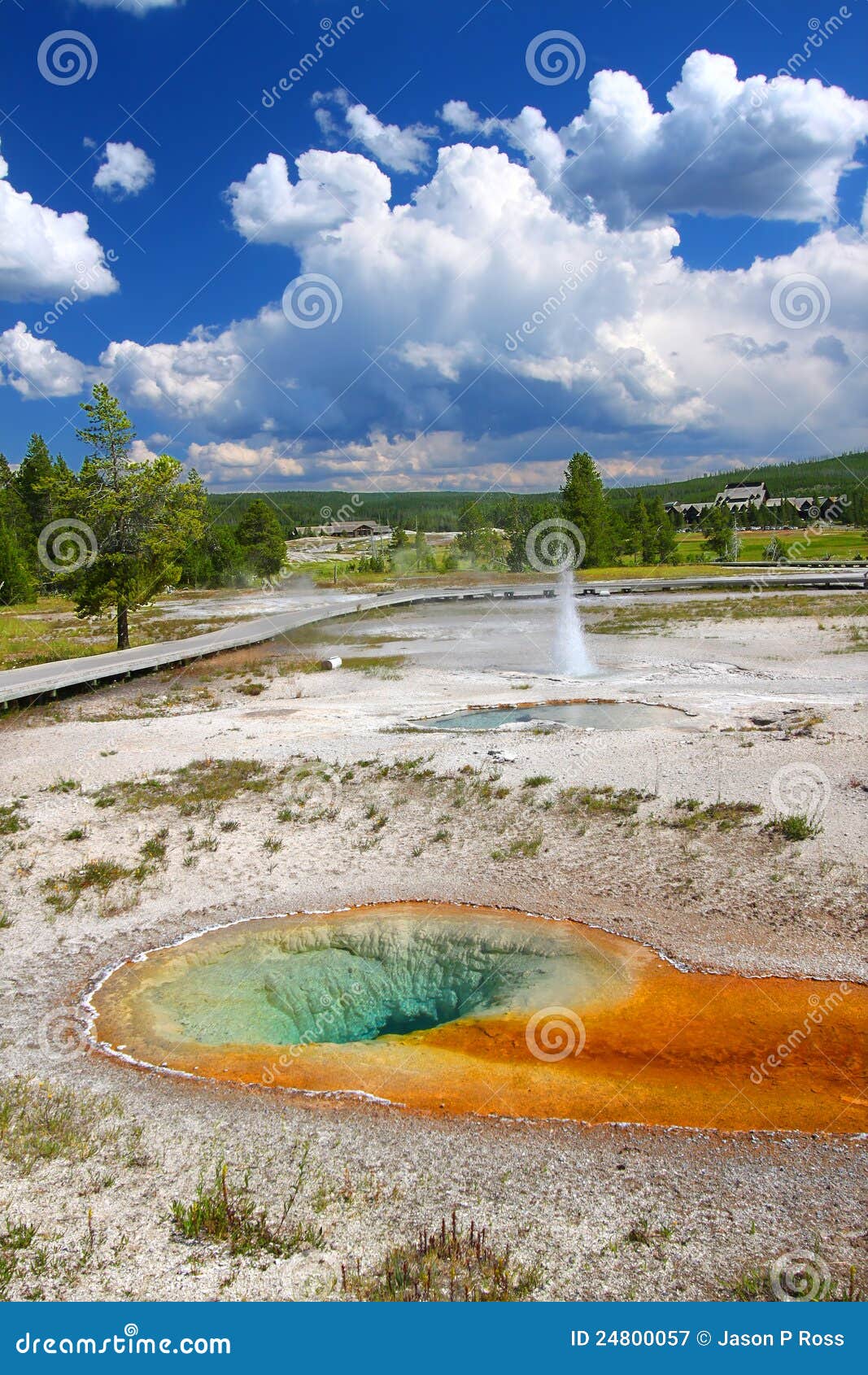 Belgian Pool of Yellowstone Stock Image - Image of landscape, national ...