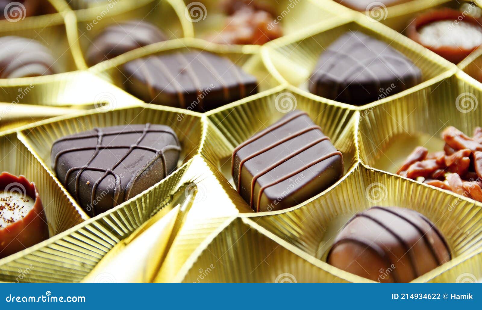 Belgian pralines selection stock photo. Image of pralines - 214934622
