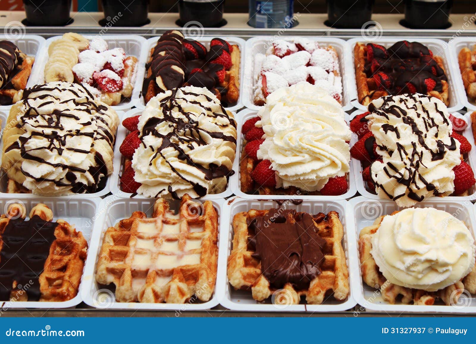 Belgian Waffle stock image. Image of sweet, strawberry - 31327937