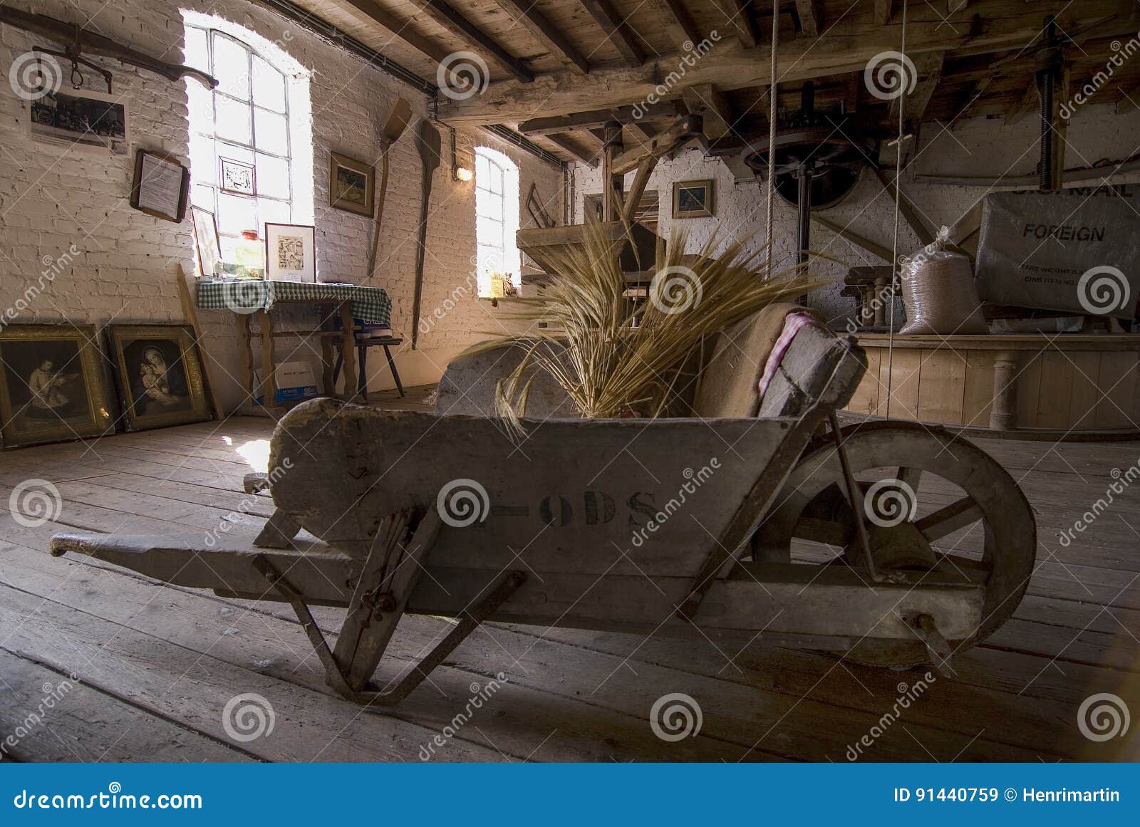 Belgian watermill interior editorial stock image. Image of interior ...