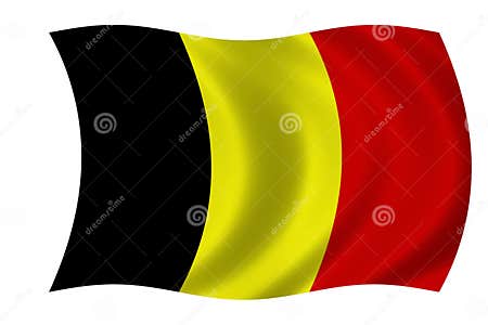 Belgische vlag stock illustratie. Illustration of europees - 60476