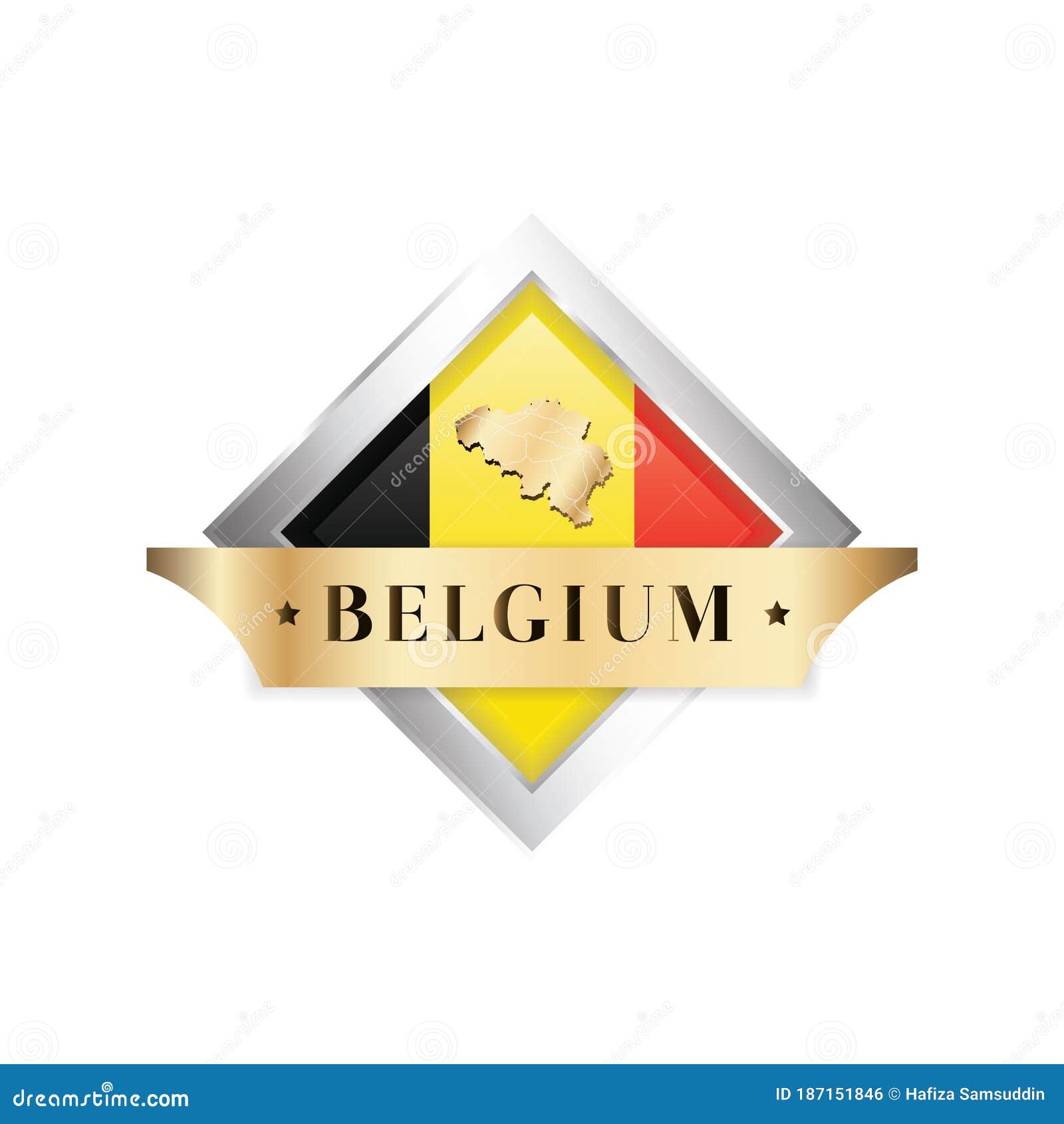 Belgium Badge. Vector Illustration Decorative Design Stock Vector ...