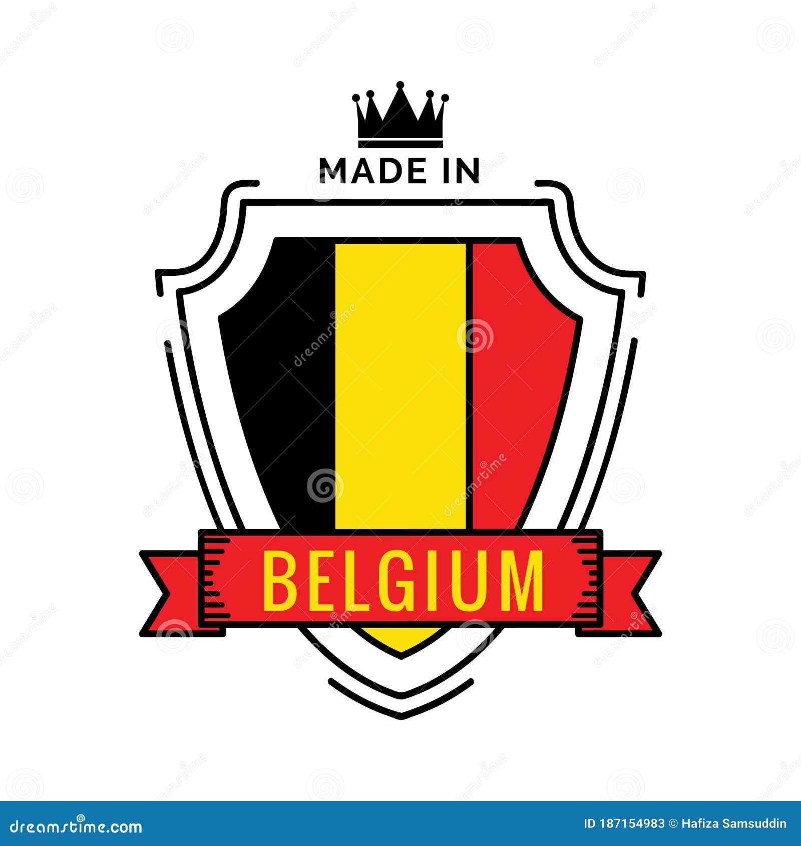 Belgium Badge. Vector Illustration Decorative Design Stock Vector ...