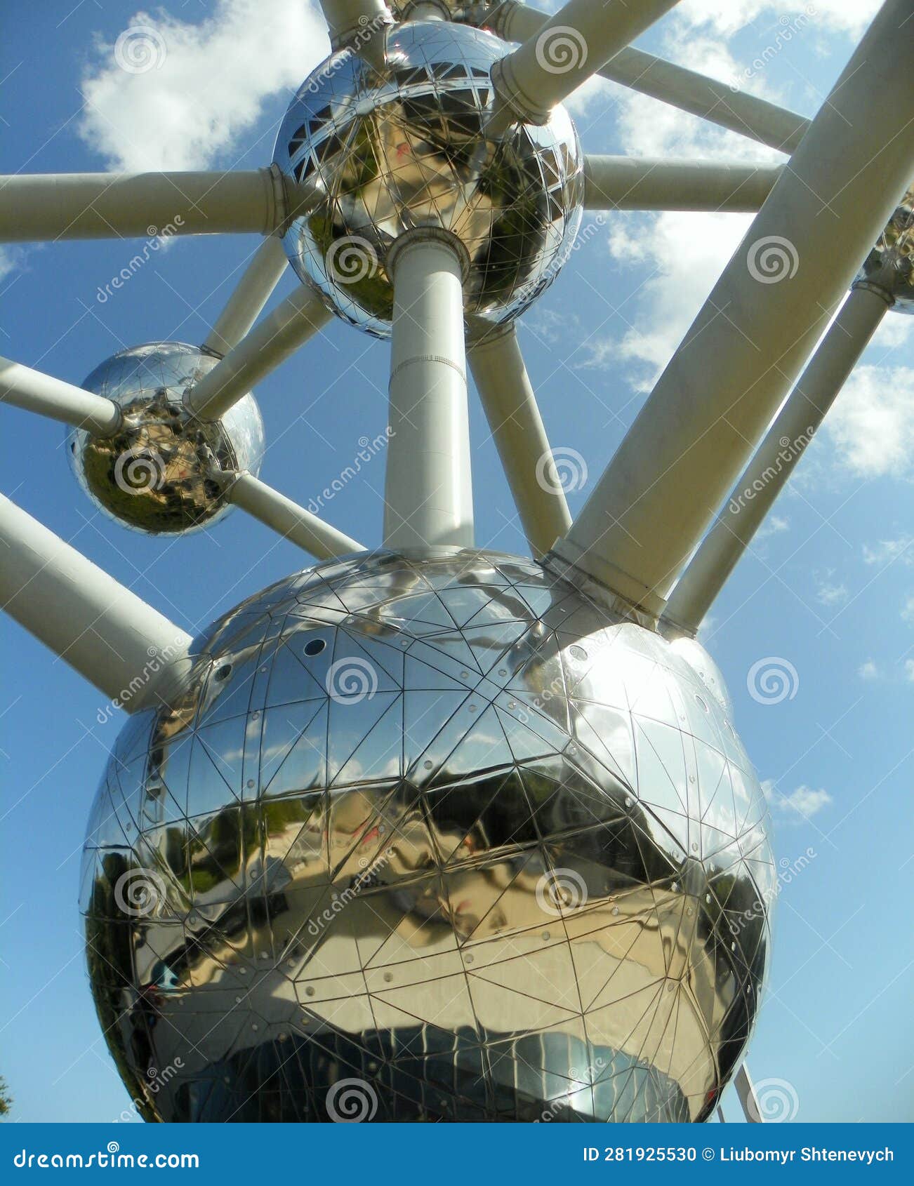 Belgium, Brussels, Square De L Atomium, Element of the Atomium Stock ...