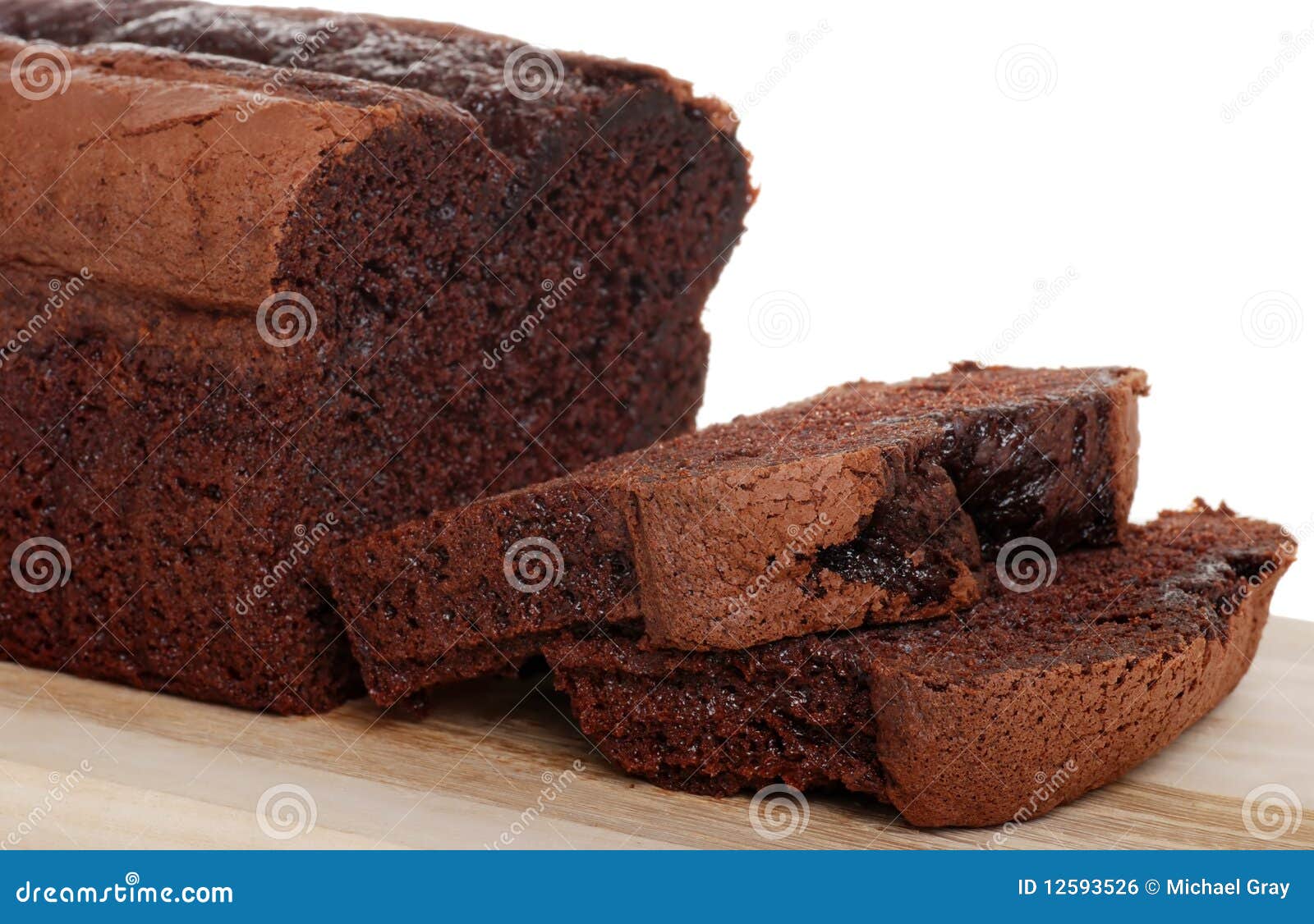 Belgium Chocolate Cake Loaf Focus on Slice Stock Photo - Image of ...