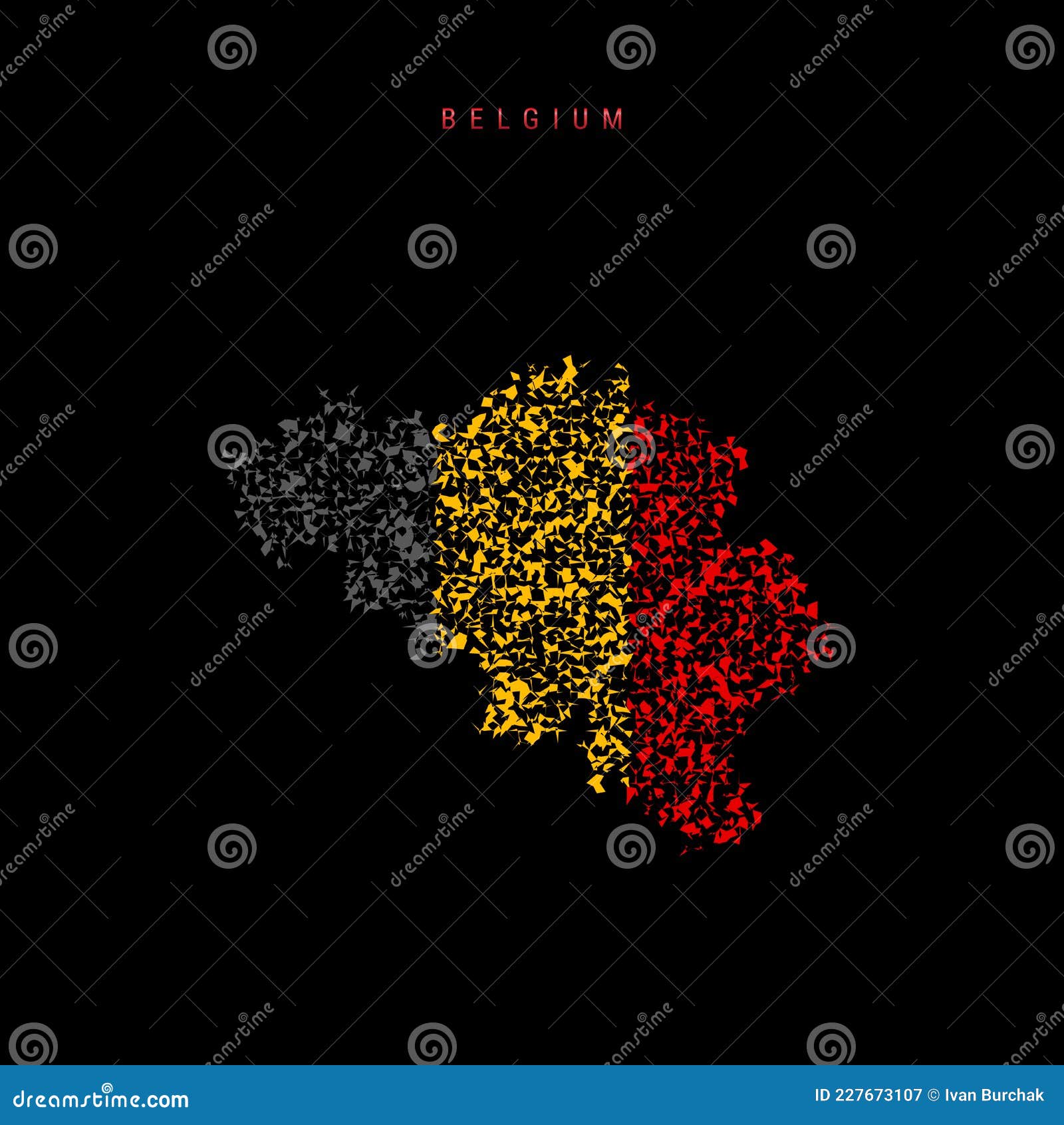 Belgium Flag Map, Chaotic Particles Pattern in the Belgian Flag Colors ... Belgium Flag Map, Chaotic Particles Pattern in the Belgian Flag Colors ...
