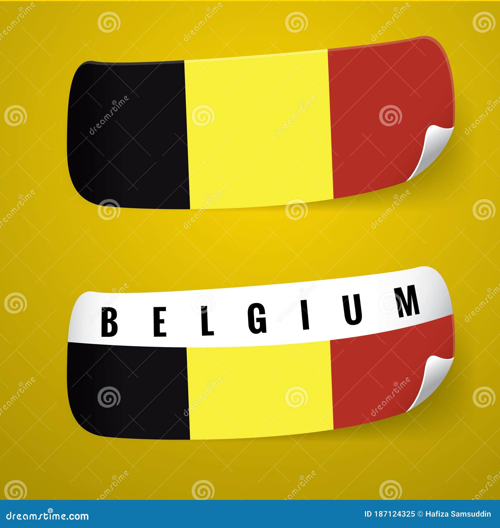 Belgium Flag Sticker. Vector Illustration Decorative Design Stock ...