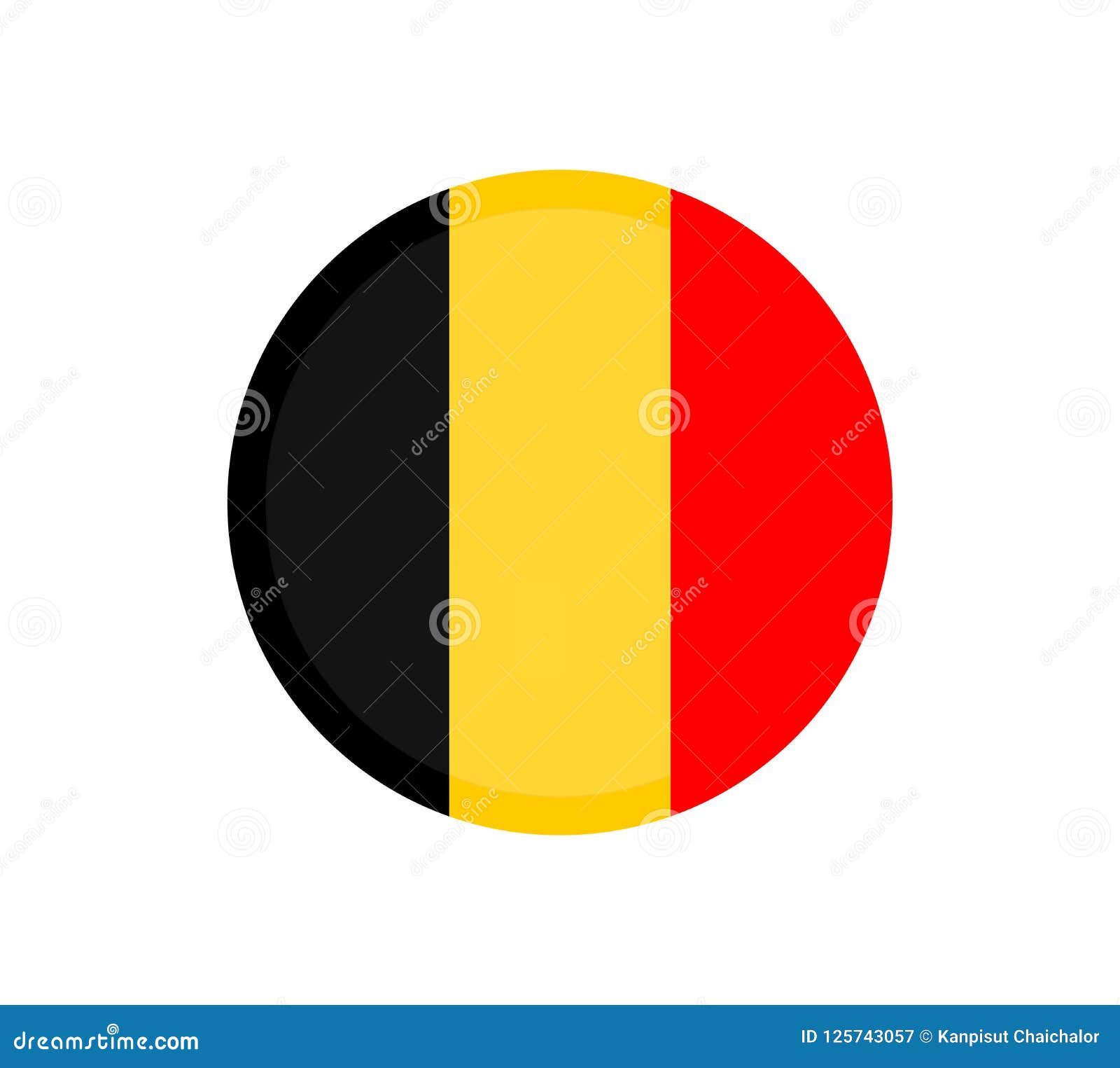 Belgium Flag, Vector Icon, Illustration Stock Vector - Illustration of ...