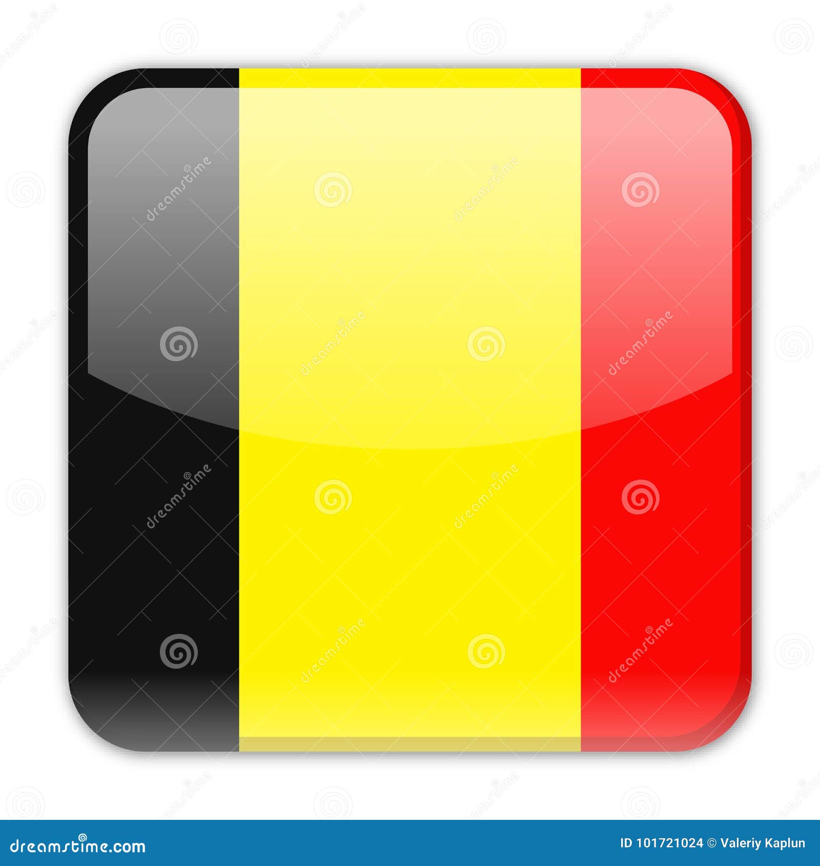 Belgium Flag Vector Square Icon Stock Illustration - Illustration of ...