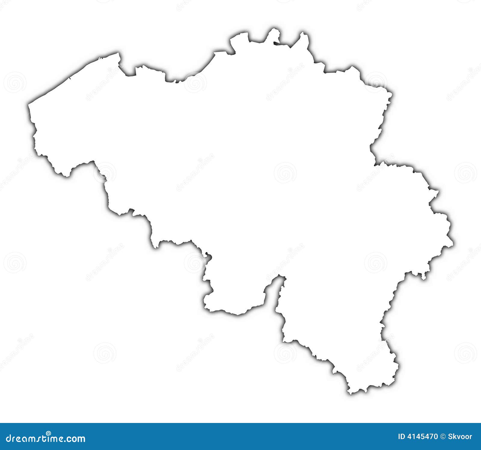 Belgium Map With Shadow Stock Photo - Image: 4145470