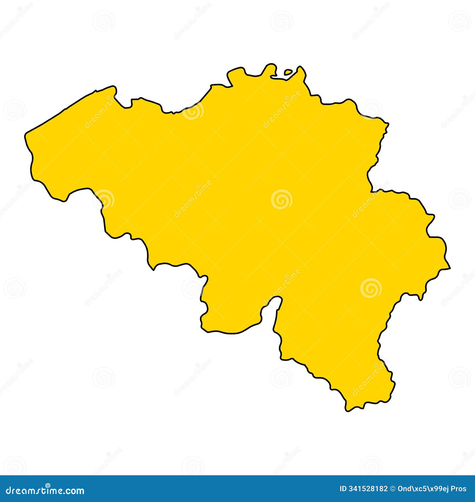 Belgium Map Symbol Shape, Travel Web Flat Concept Icon Vector ...