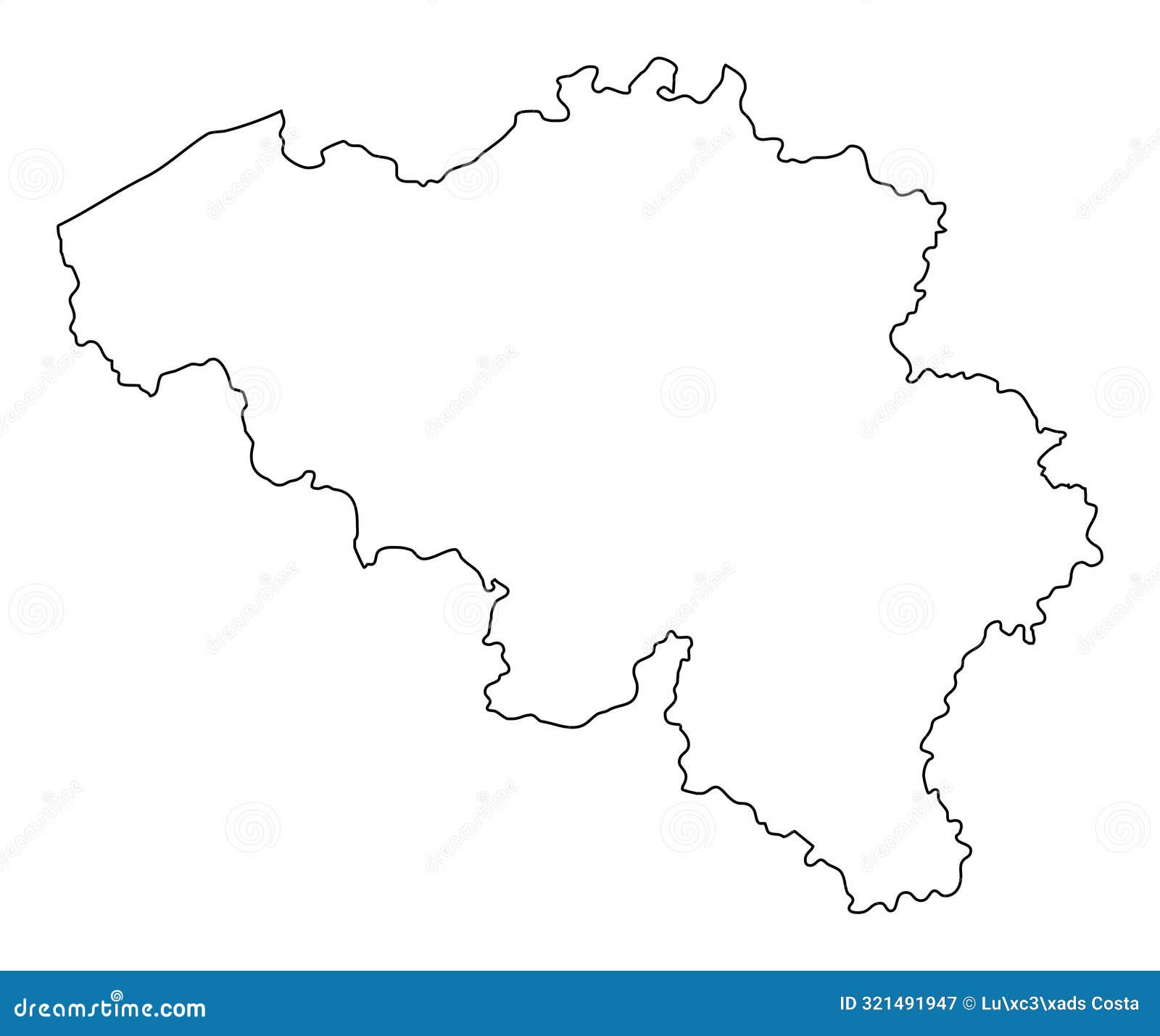 Belgium Outline Map Set Cartoon Vector | CartoonDealer.com #93430725