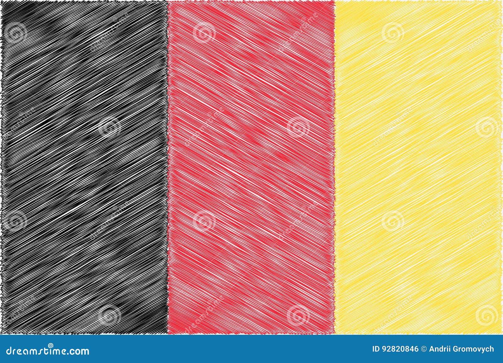 Belgium Pencil Drawing Vector Illustration Flag. Using For Decoration ...