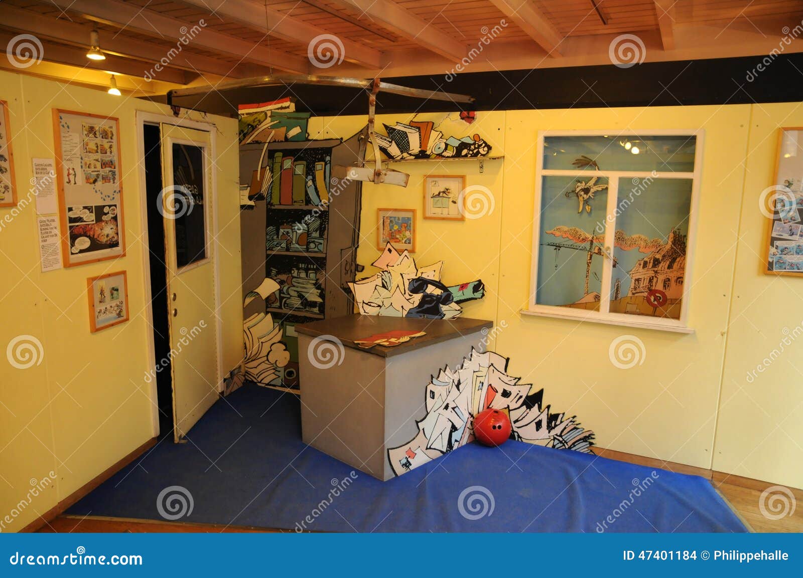 Belgium, Picturesque Comic Strip Museum of Brussels Editorial Stock ...