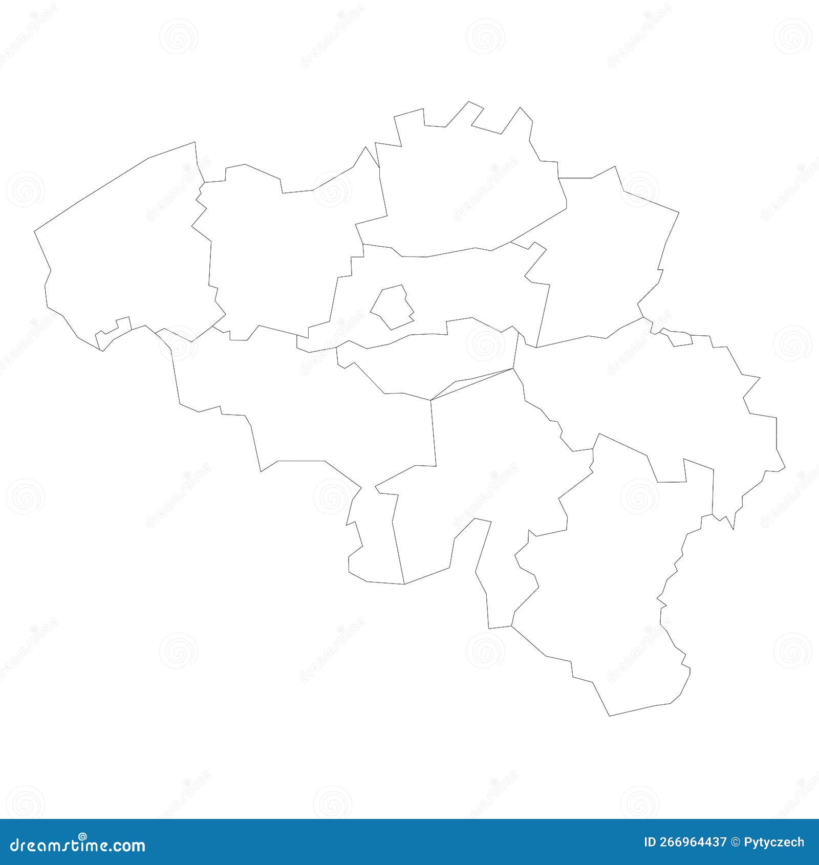 Belgium Political Map of Administrative Divisions Stock Illustration ...