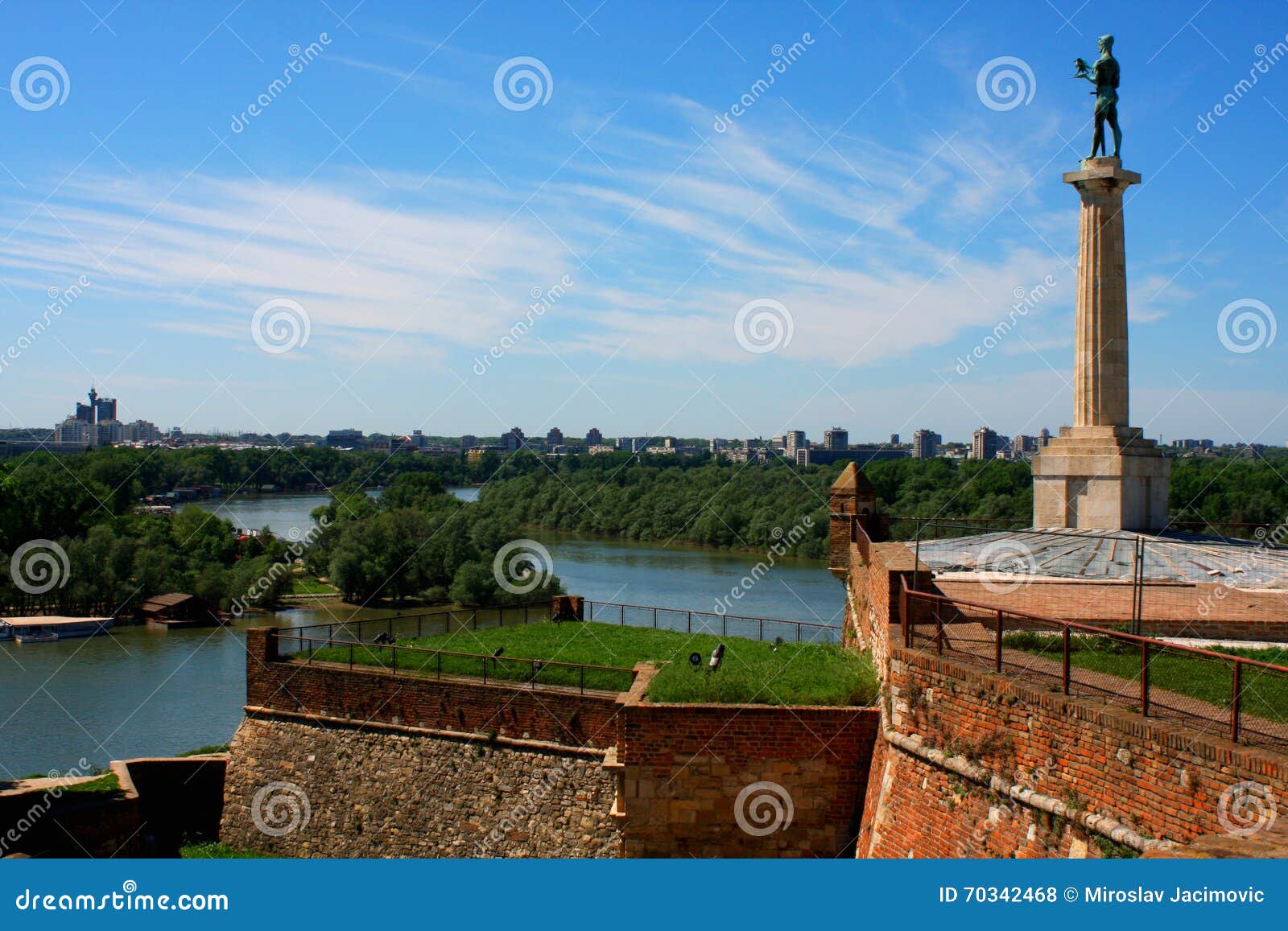 Belgrade with the Beautiful View on the Kalemegdan Stock Photo - Image ...