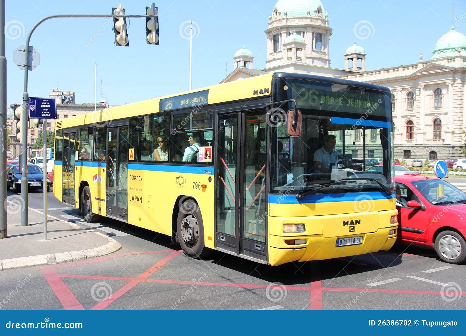Belgrade bus editorial photography. Image of transport - 26386702