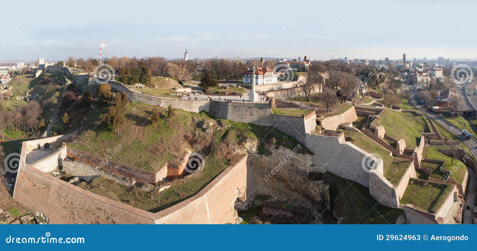 Belgrade Fortress, Aerial View Stock Image - Image of landscape ...