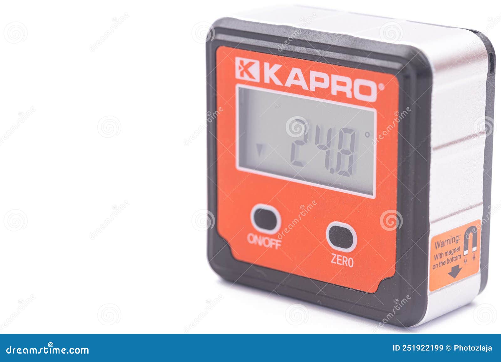 Belgrade - 18. July 2022. - Kapro Digital Angle Level Isolated Above ...