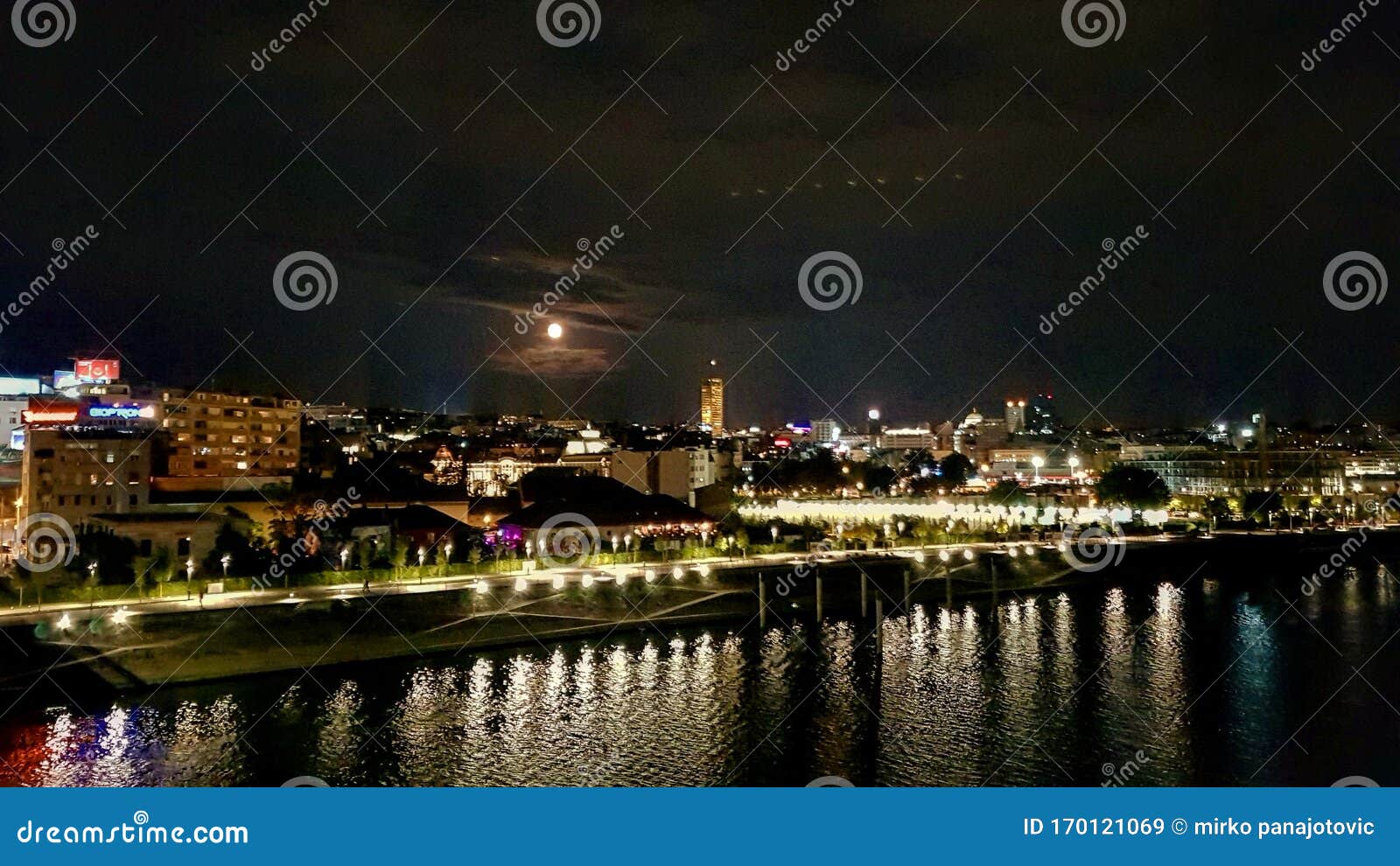Belgrade at night stock image. Image of night, belgrade - 170121069