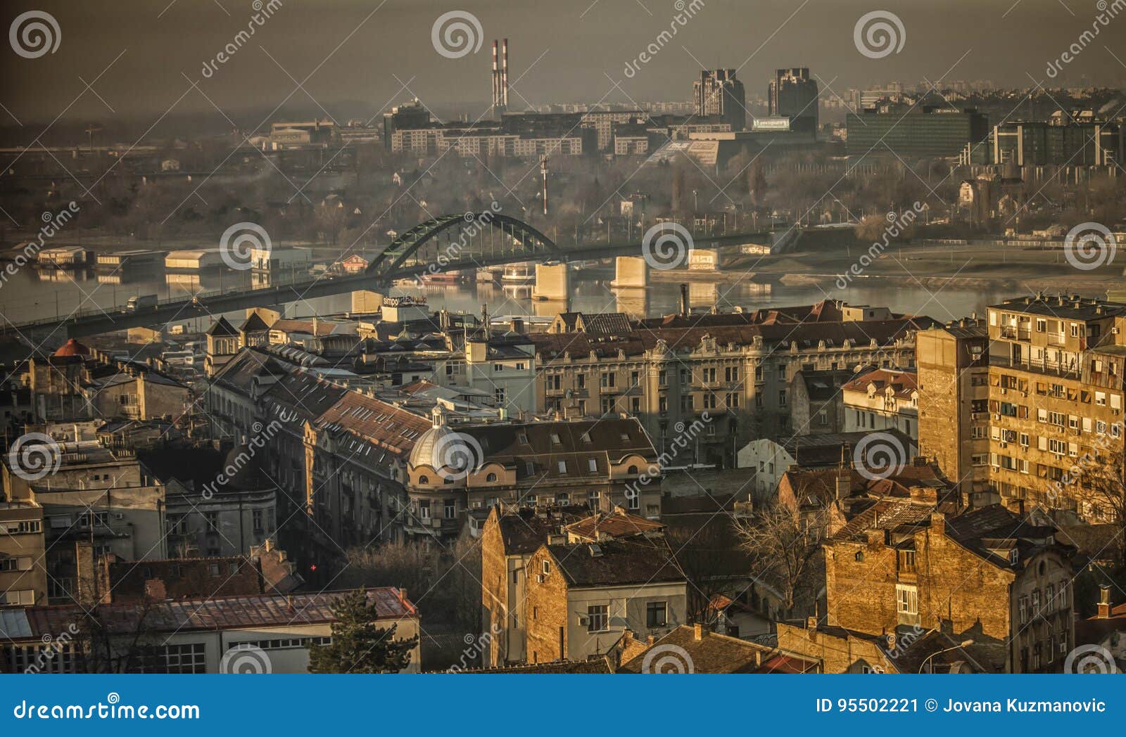 Belgrade Panorama editorial photo. Image of dusk, buildings - 95502221