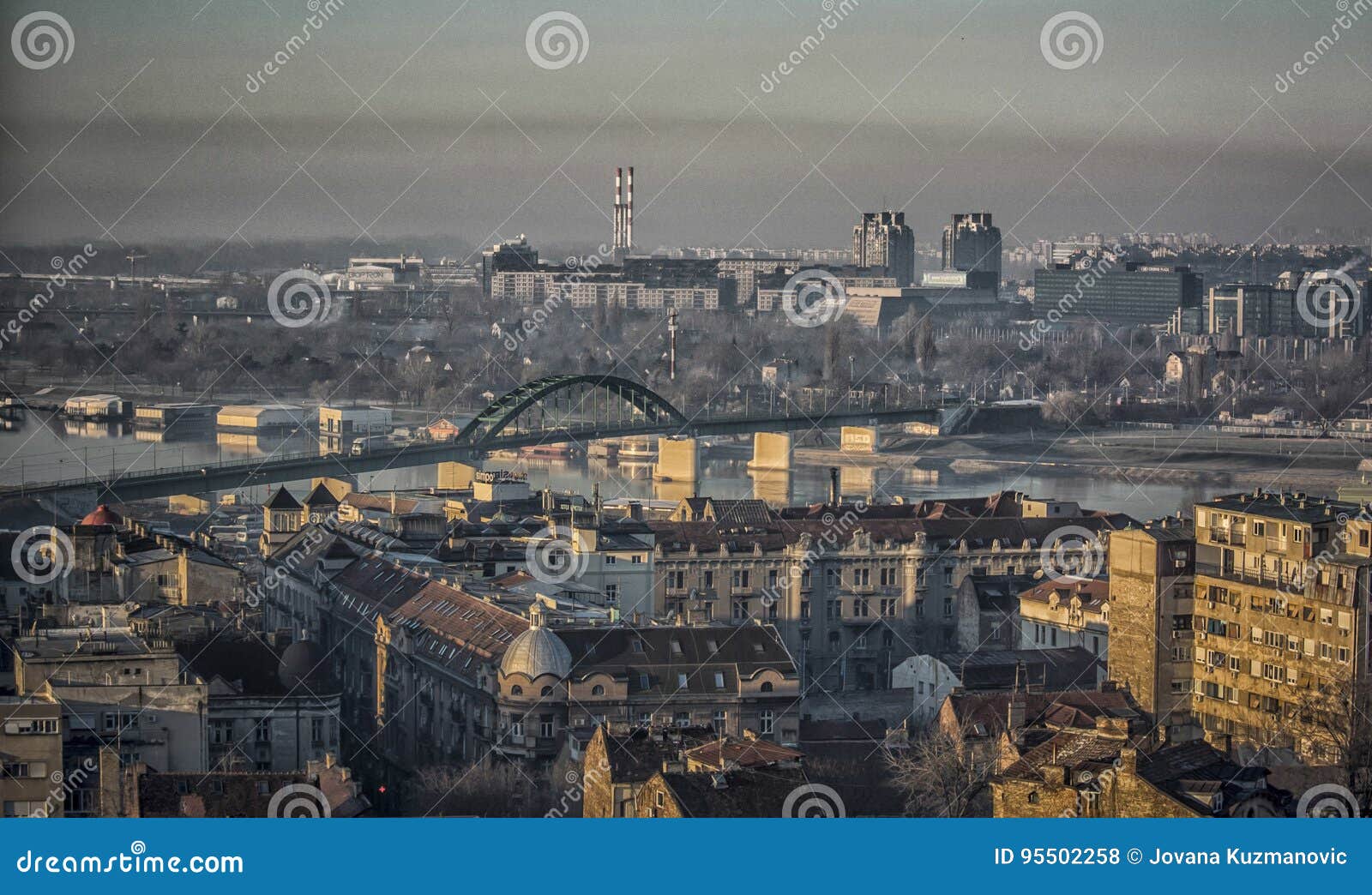 Belgrade Panorama editorial stock photo. Image of urban - 95502258