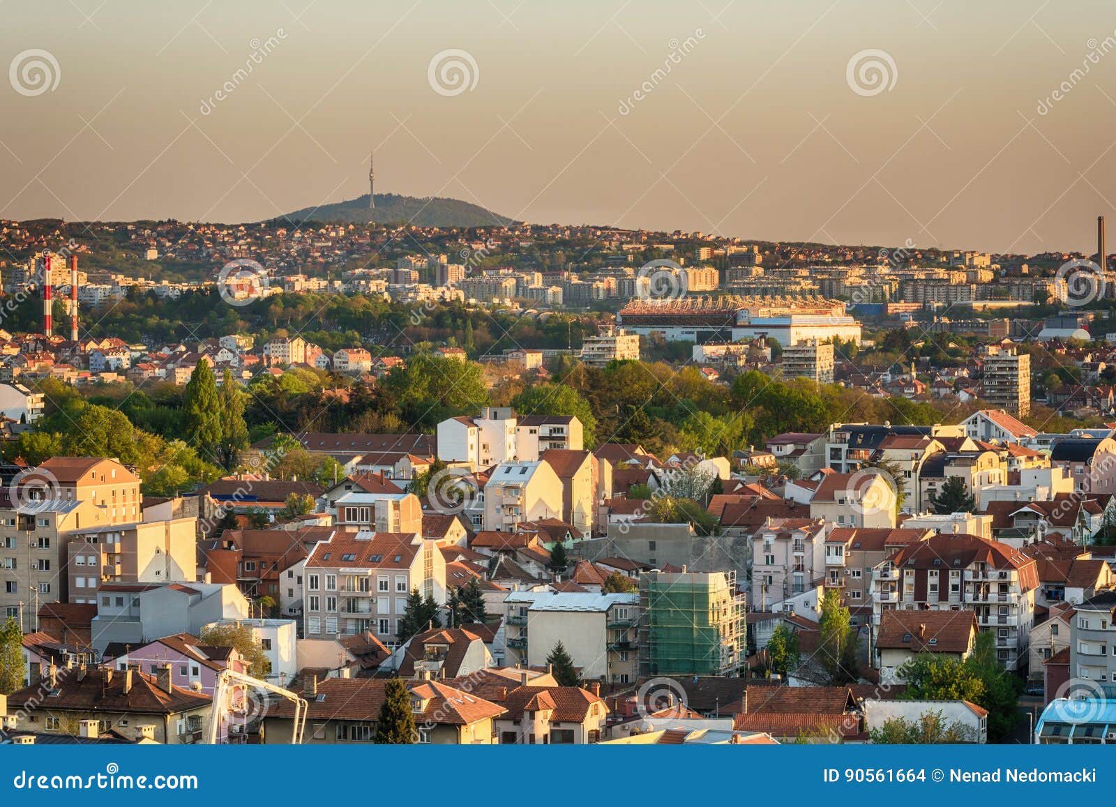 Belgrade panorama editorial stock image. Image of outdoors - 90561664