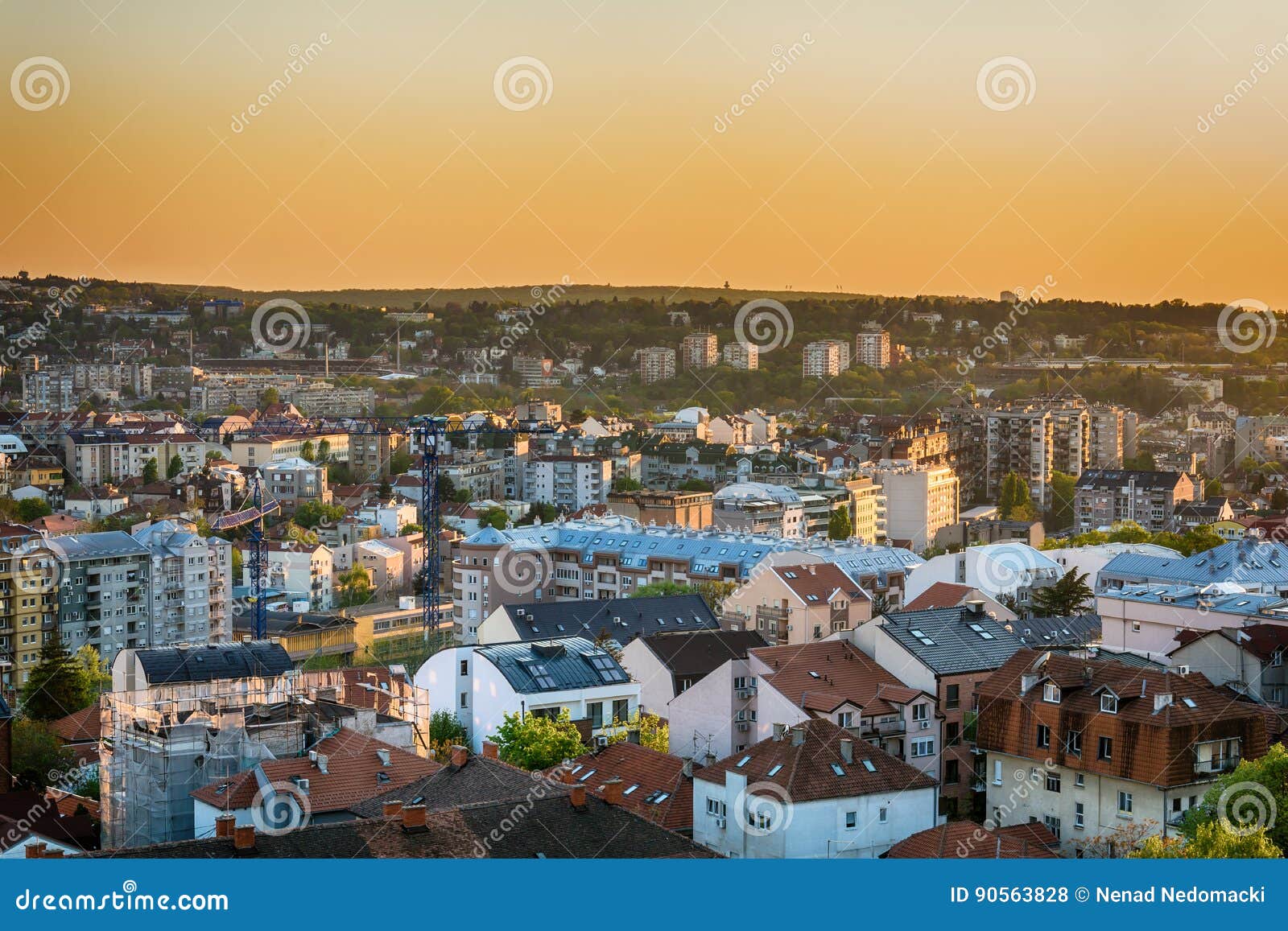 Belgrade panorama stock photo. Image of cityscape, nature - 90563828