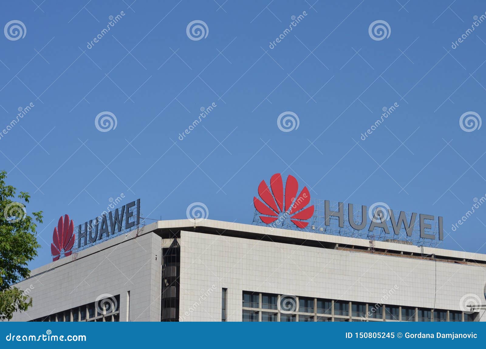Huawei symbol logo sign editorial image. Image of wall - 150805245
