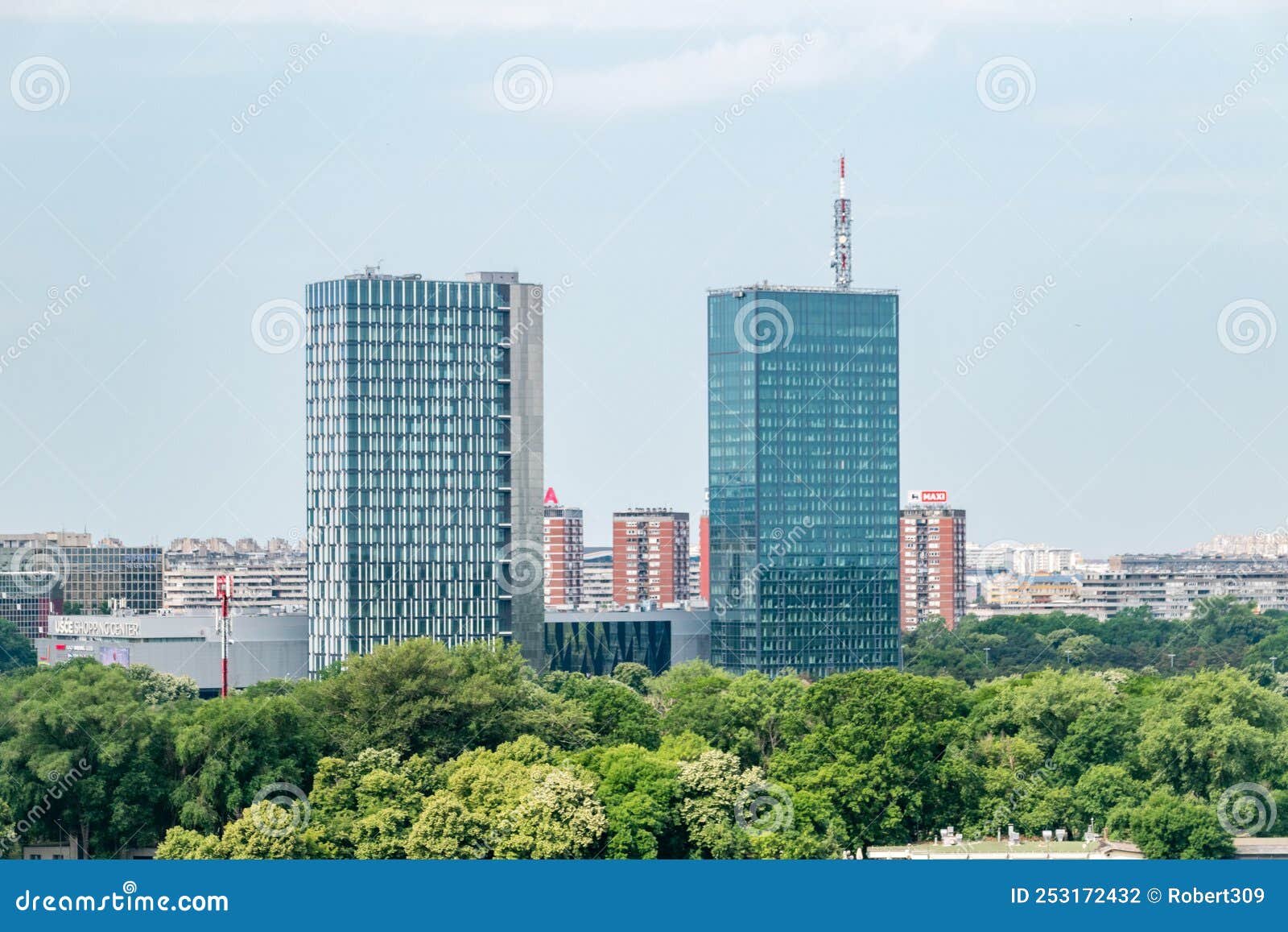 Towers on USCE editorial photography. Image of serbia - 253172432