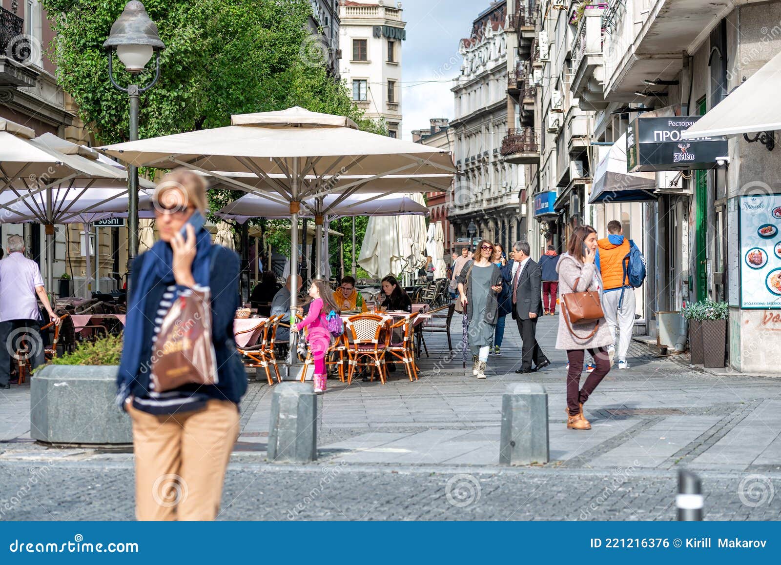 Belgrade, Serbia - September 26, 2019: Busy Vuka Karadzica Street with ... Belgrade, Serbia - September 26, 2019: Busy Vuka Karadzica Street with ...