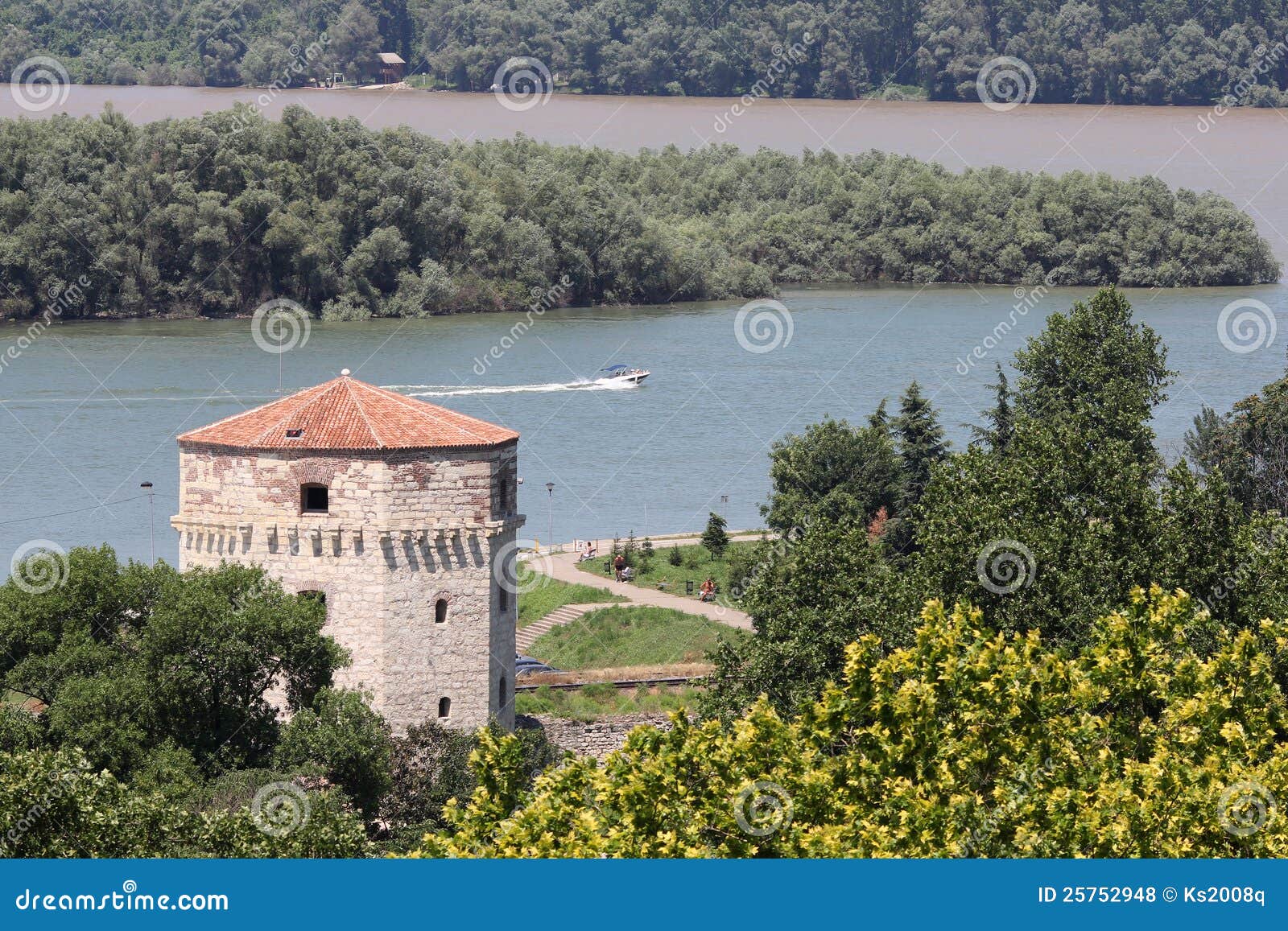Belgrade. Tower Near the Riverside Stock Photo - Image of river, city ...